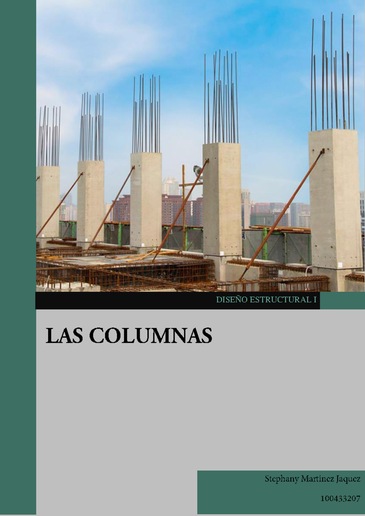 LAS Columnas - DISEÑO ESTRUCTURAL I La columna es el elemento ...