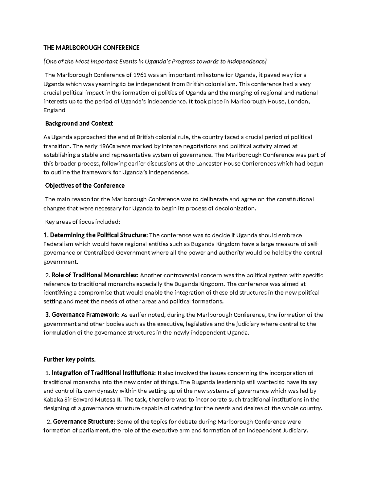 THE Marlborough Conference - THE MARLBOROUGH CONFERENCE [One of the ...