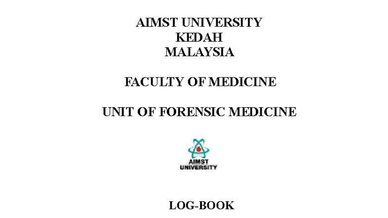 Forensic Medicine Year V Postmortem Logbook - Batch 26 - Studocu