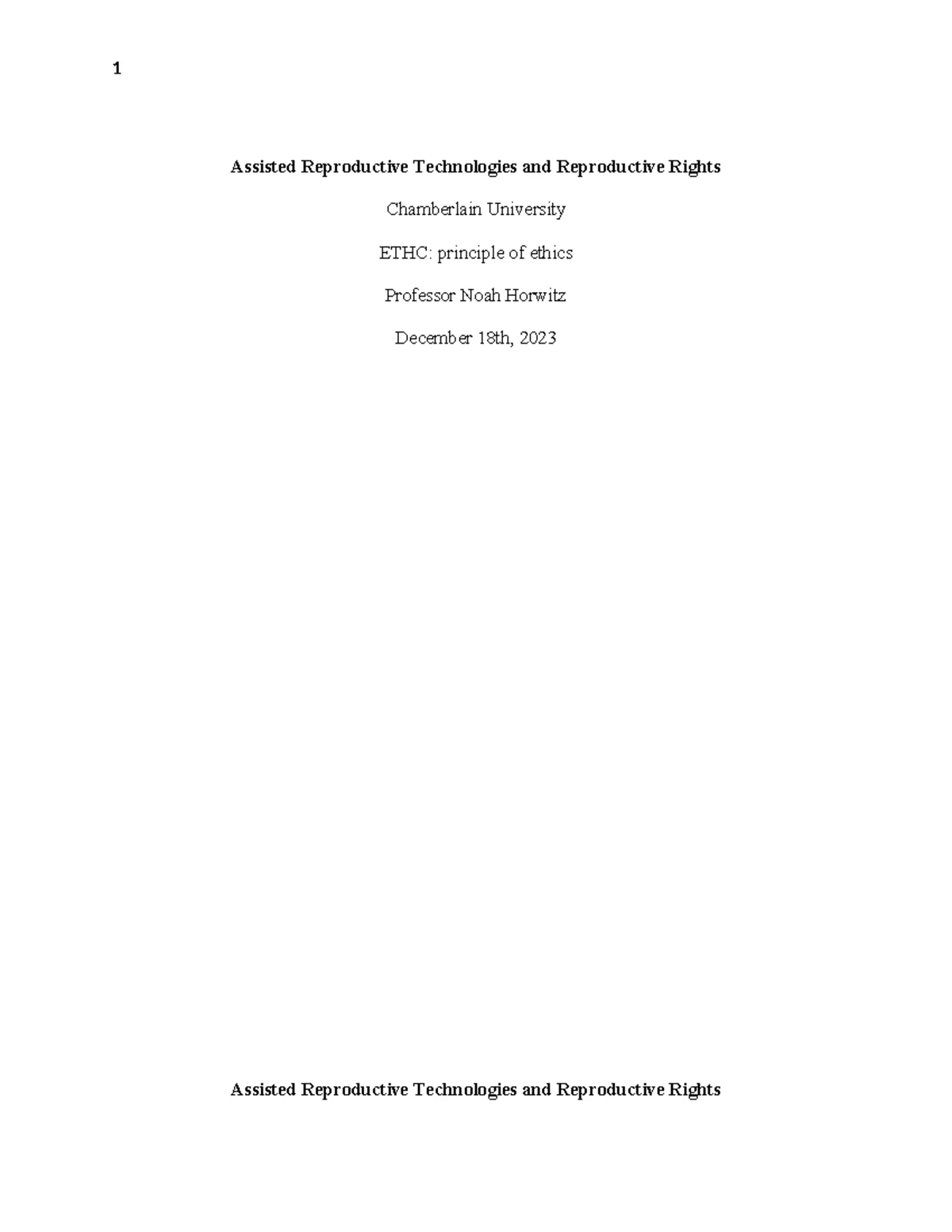 ETHC Course Project Milestone: Annotated Bibliography on ART Ethics ...