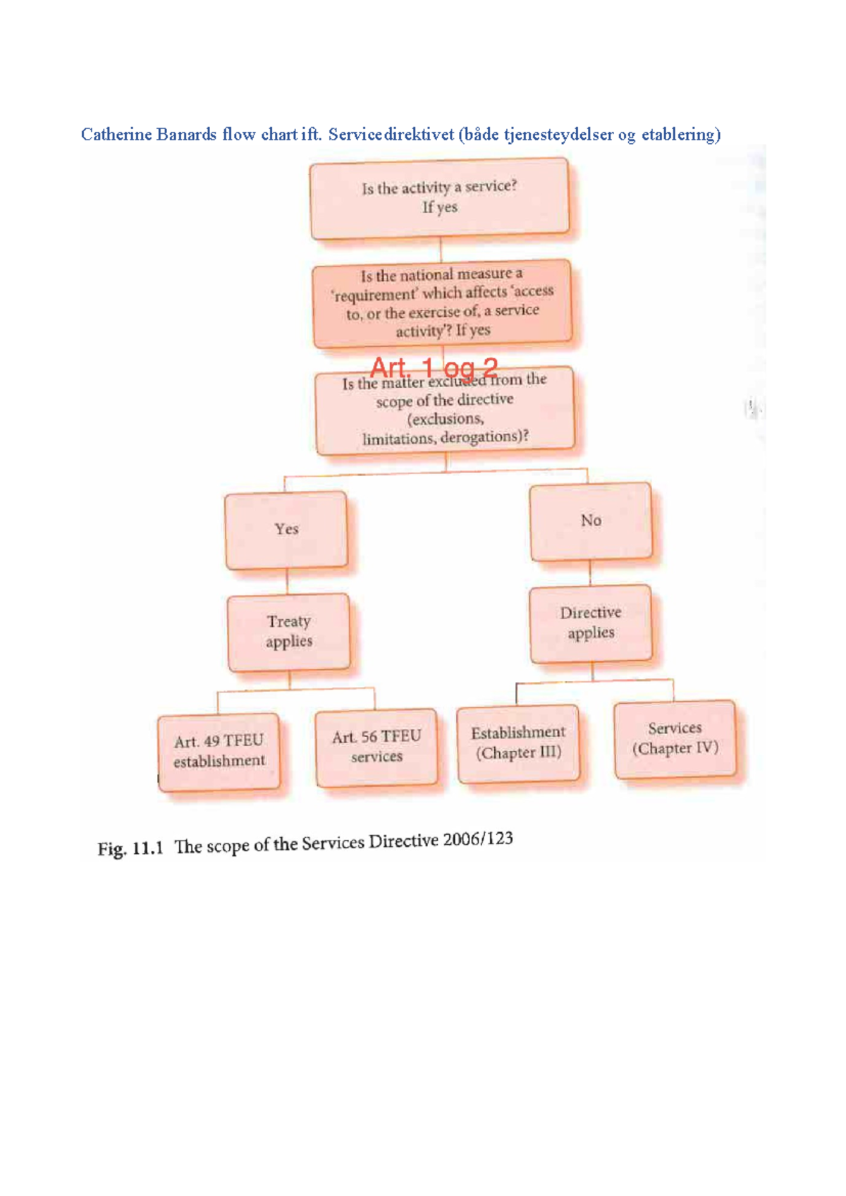 Servicedirektivet-Flowchart - EU-ret - Catherine Banards flow chart ift ...