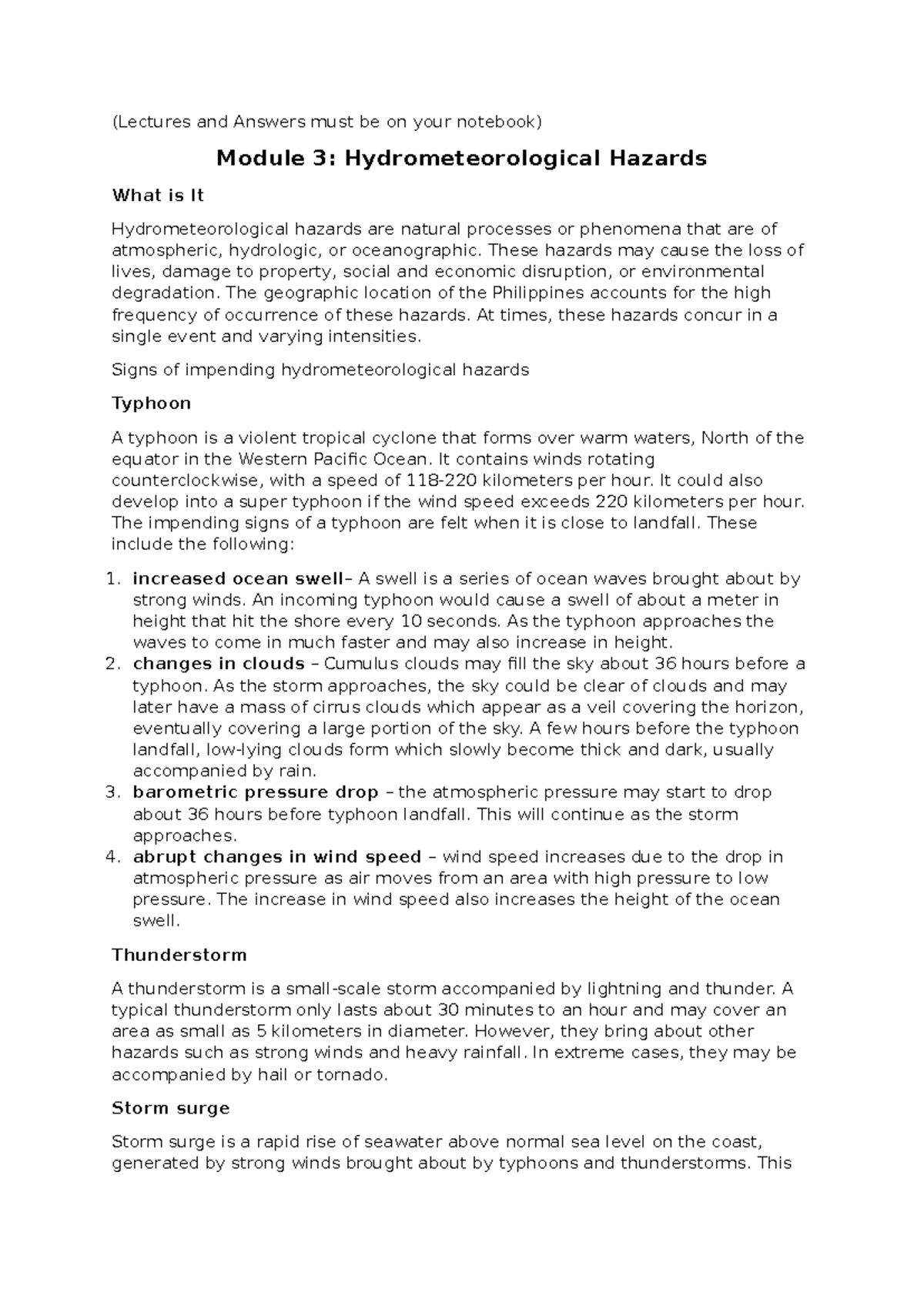 DRRR Module 3 L1 LAS April 16 - (Lectures and Answers must be on your ...