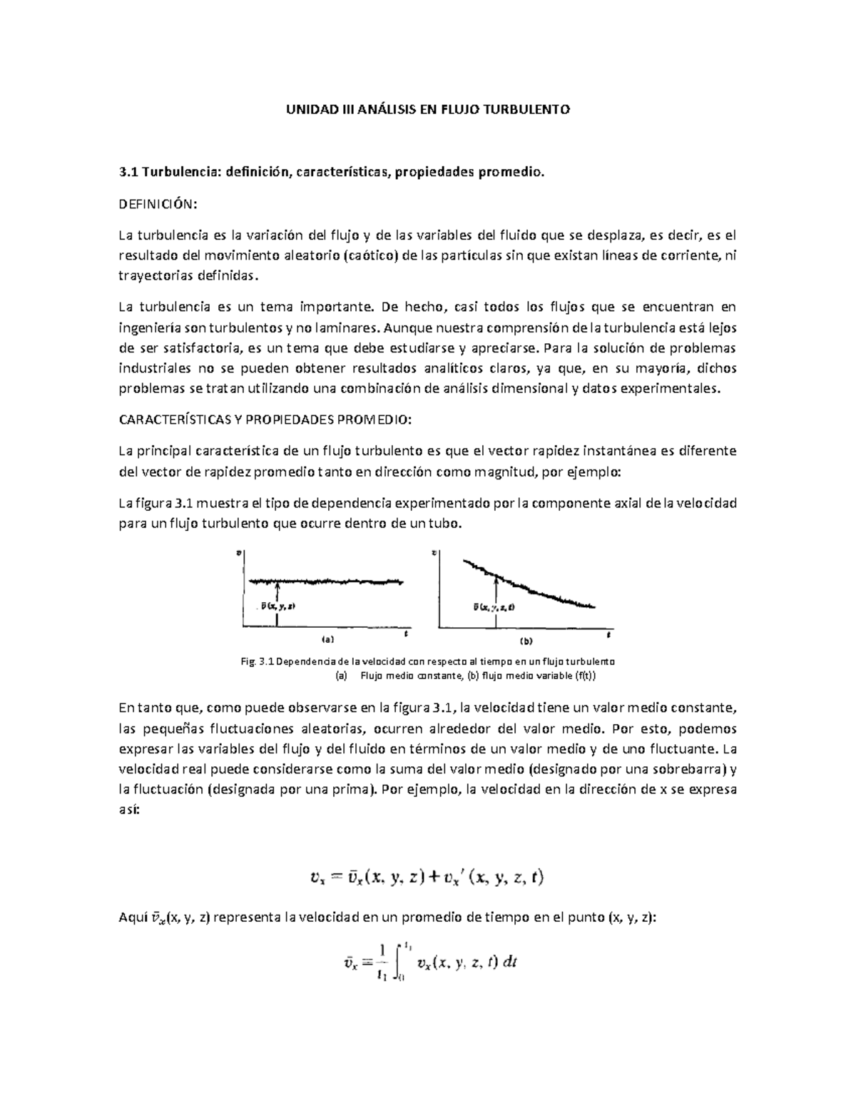 Unidad III: Análisis de Flujo Turbulento en Sistemas de Transporte ...