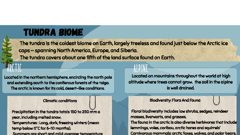 Geography of Biomes: Tundra & Aquatic Ecosystems Overview - Studocu