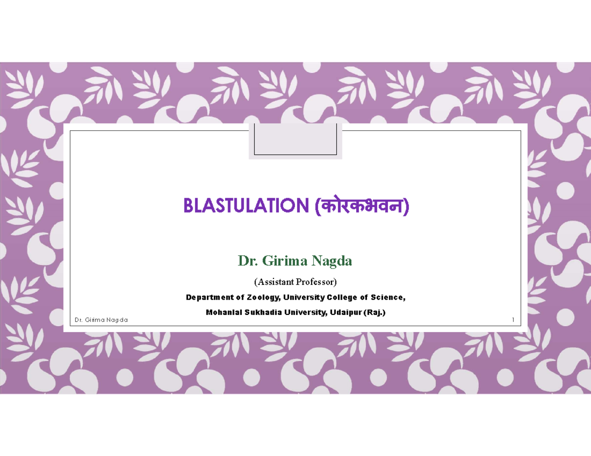 Blastulation and Types of Blastula: An Overview (ZOO 101) - Studocu