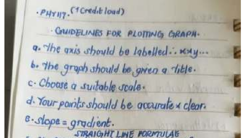 PHY117 Guidelines for Plotting Graphs and Error Analysis - Studocu