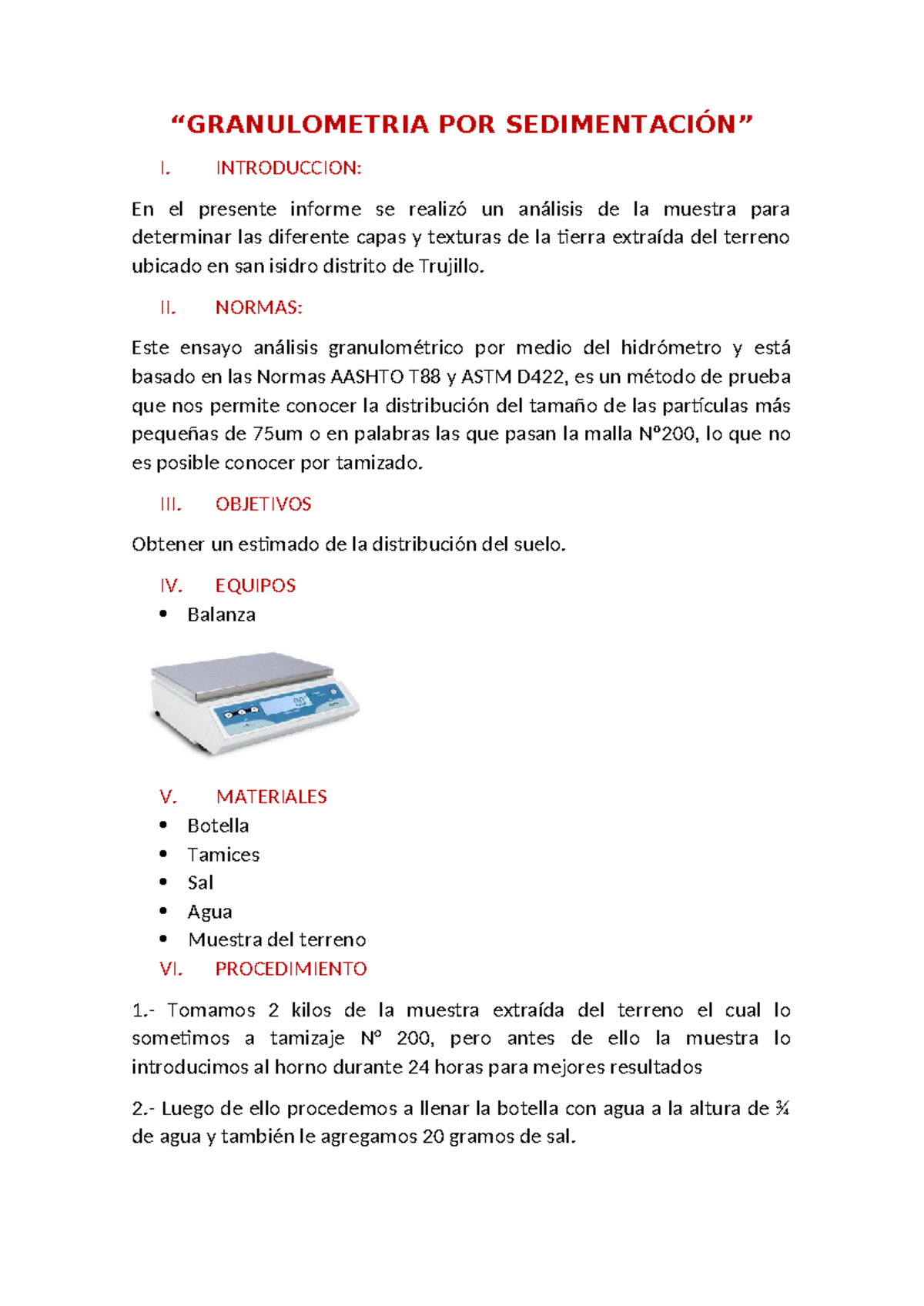Análisis Granulométrico por Sedimentación - Normas AASHTO T88, ASTM ...