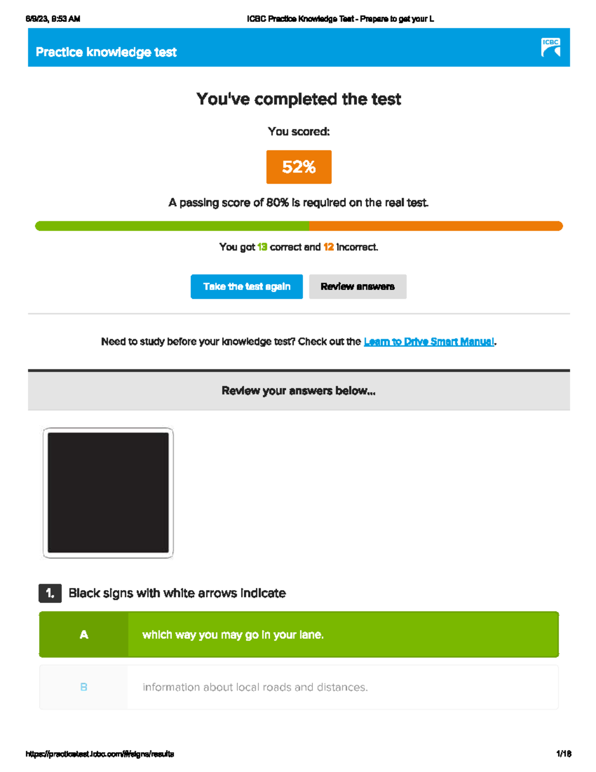 ICBC L Knowledge Test Practice: Driving Test Prep & Review - Studocu