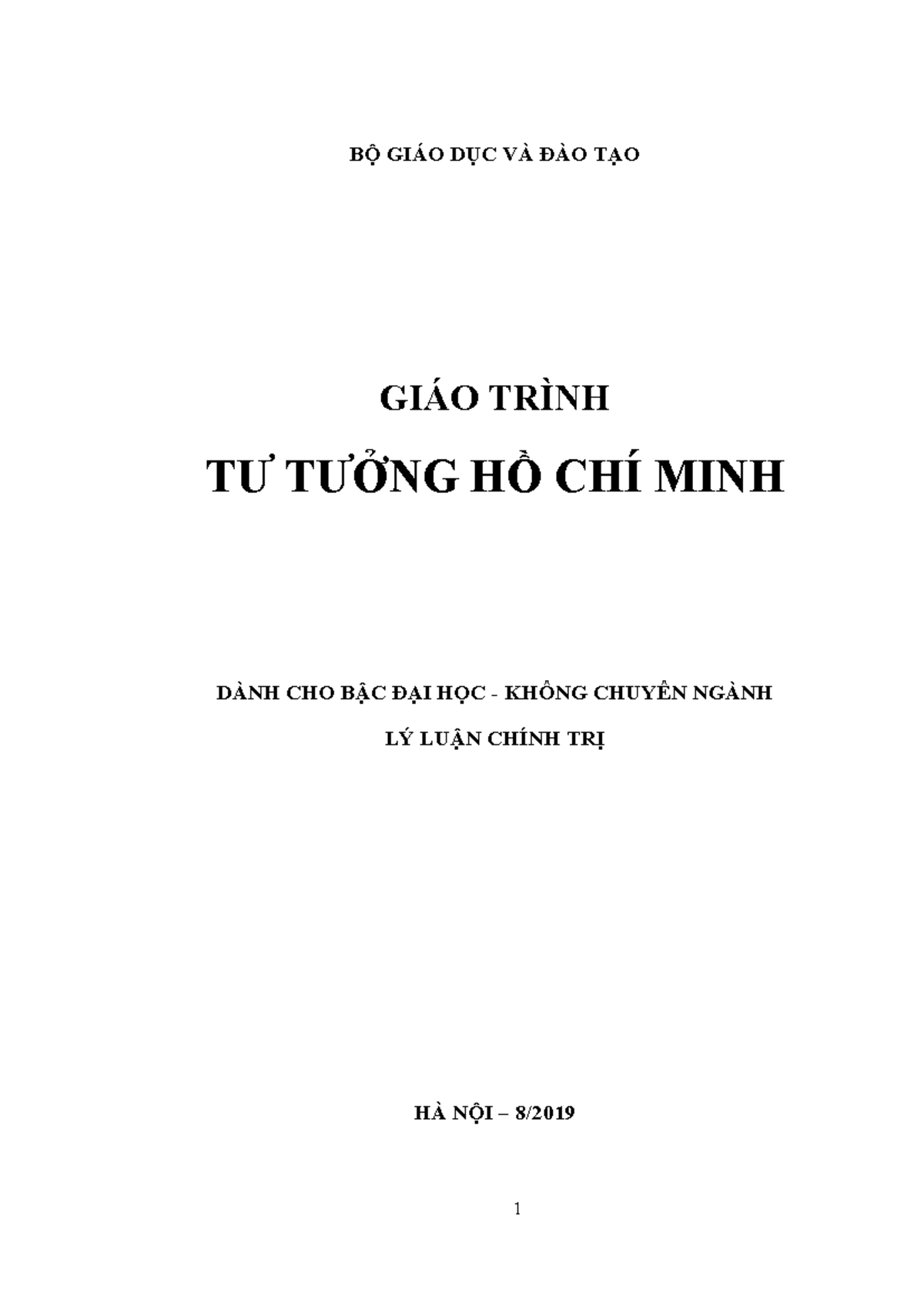 GT TT HCM Khôg Chuyên: Giáo Trình Tư Tưởng Hồ Chí Minh Dành Cho Đại Học ...