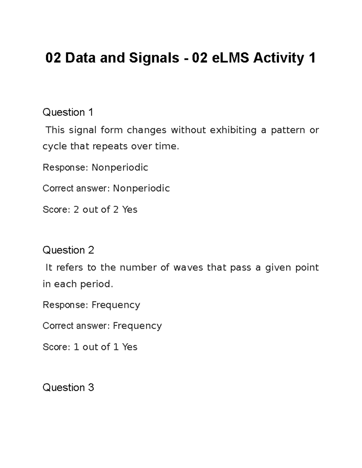 02 Data and Signals - eLMS Activity 1 Review and Answers - Studocu