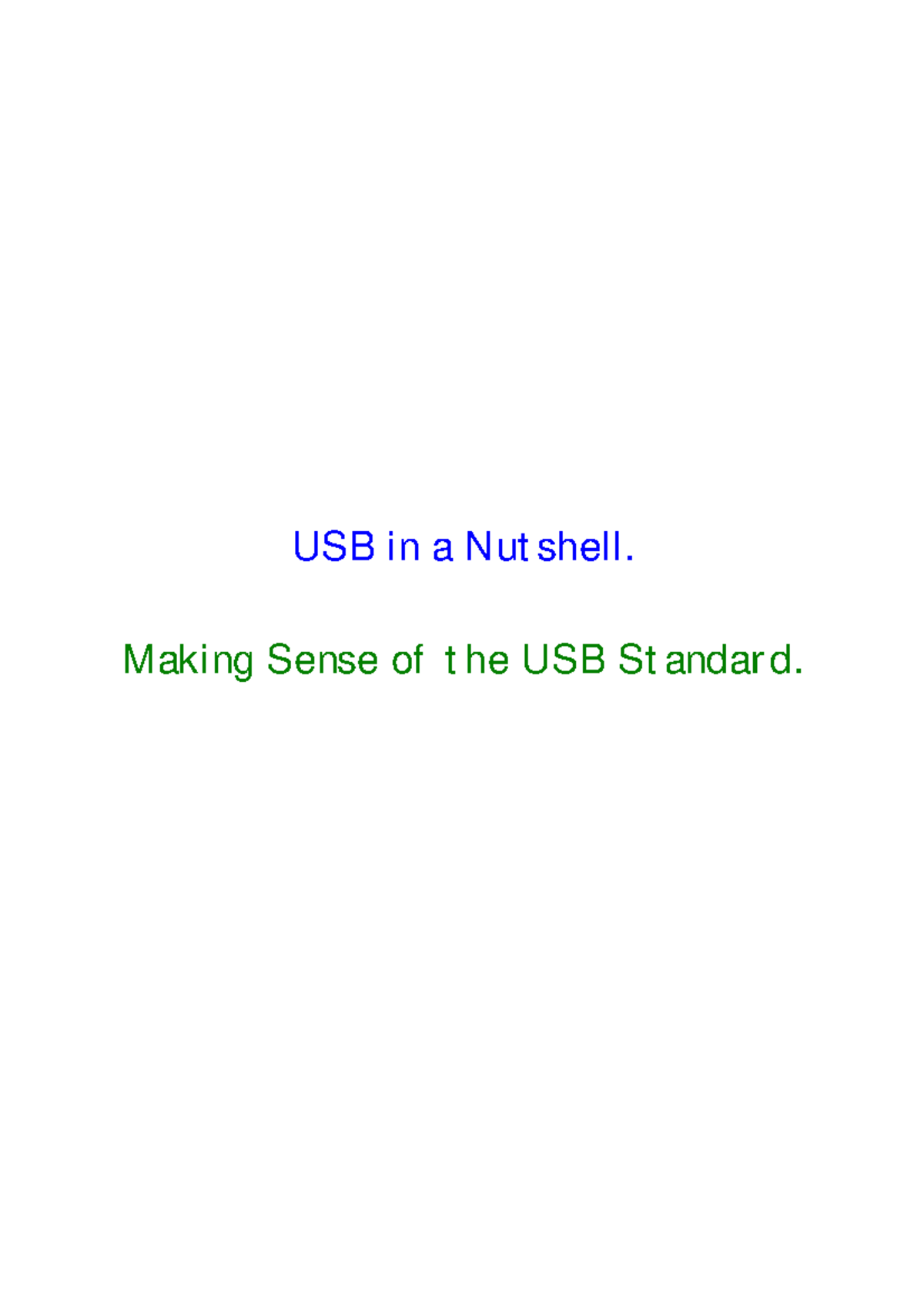 USB 2.0 Specification Overview: Key Points and Insights - Studocu