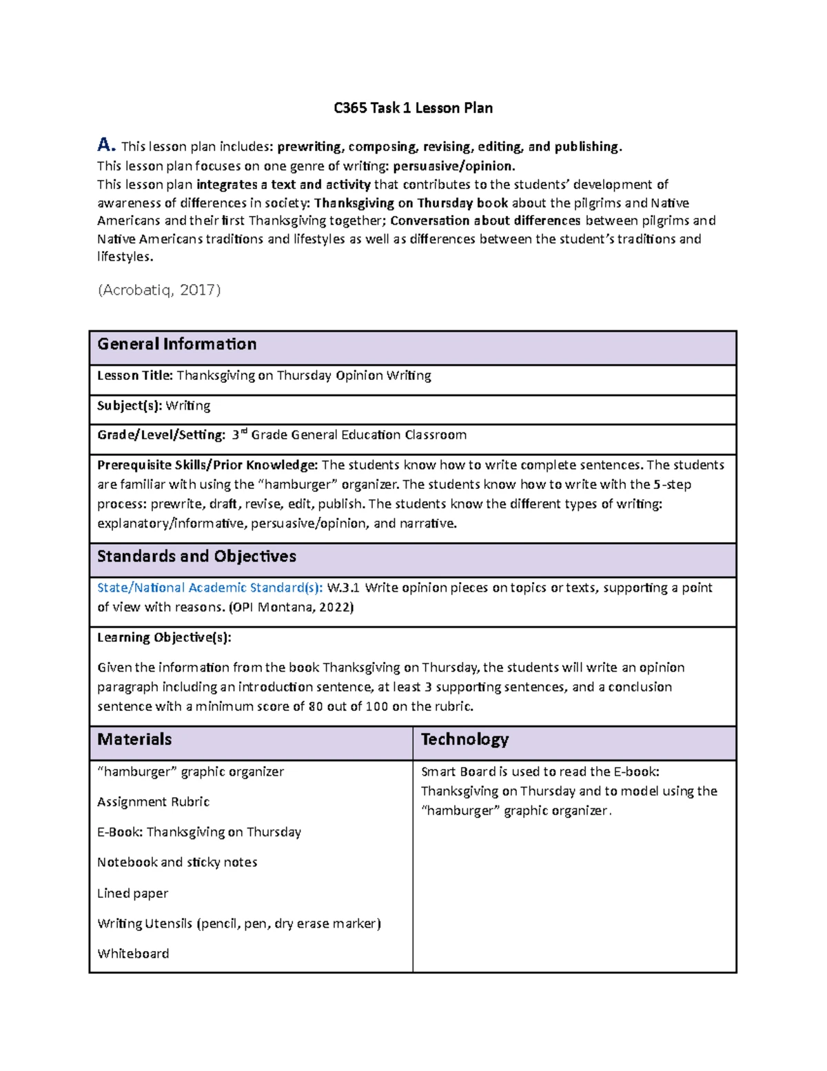 D689 Task 1: Individual Reading Assessment Plan for 3rd Grade Fluency ...