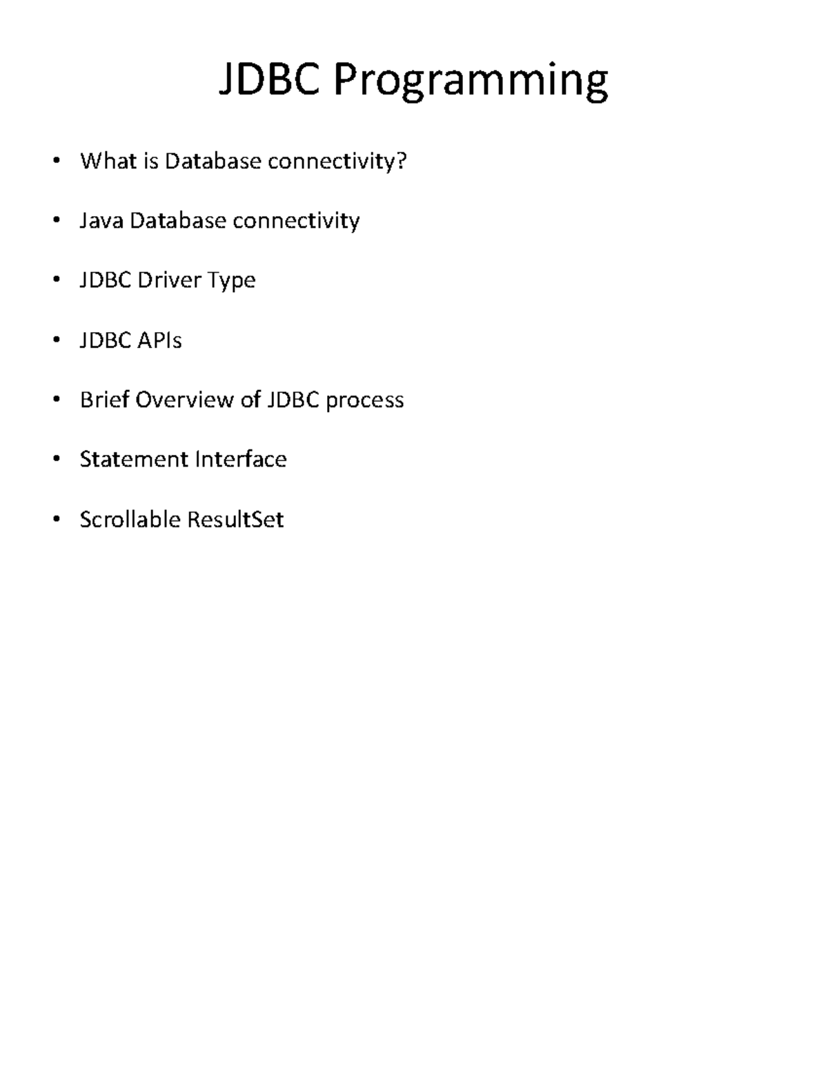 Java programming - JDBC Programming • What is Database connectivity ...