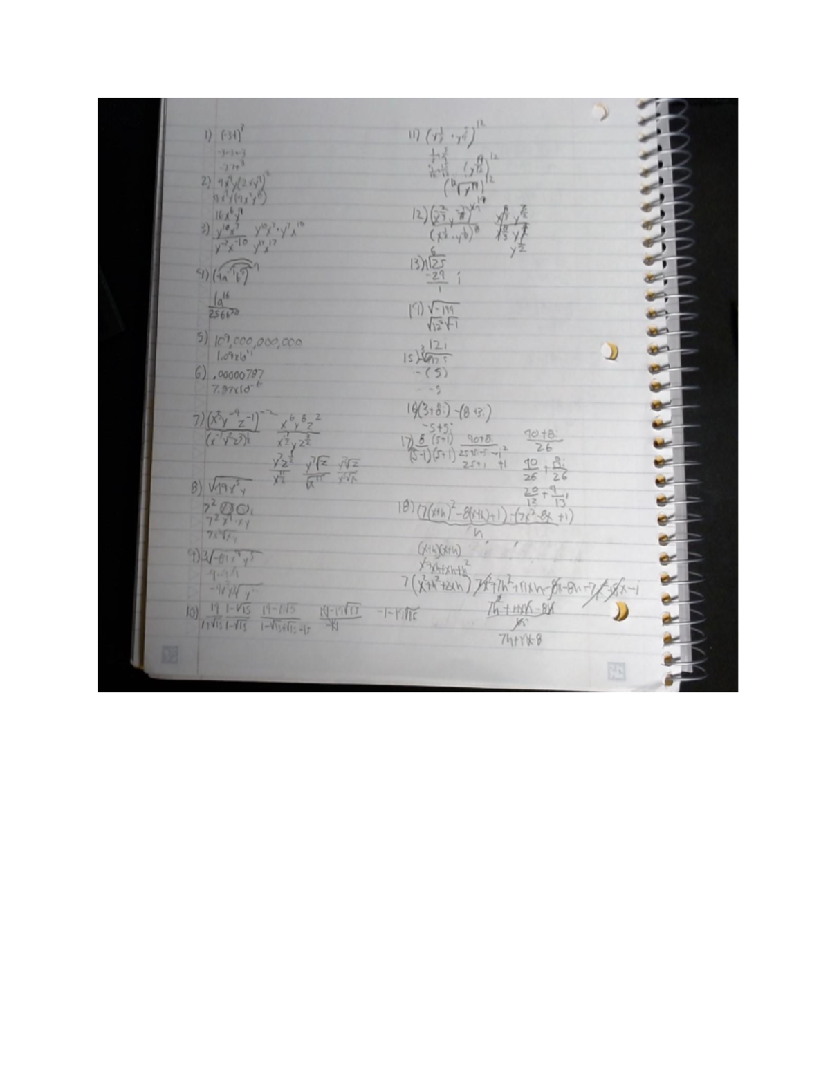 MATH 155 Week 2 Work: Complex Expressions and Calculations - Studocu