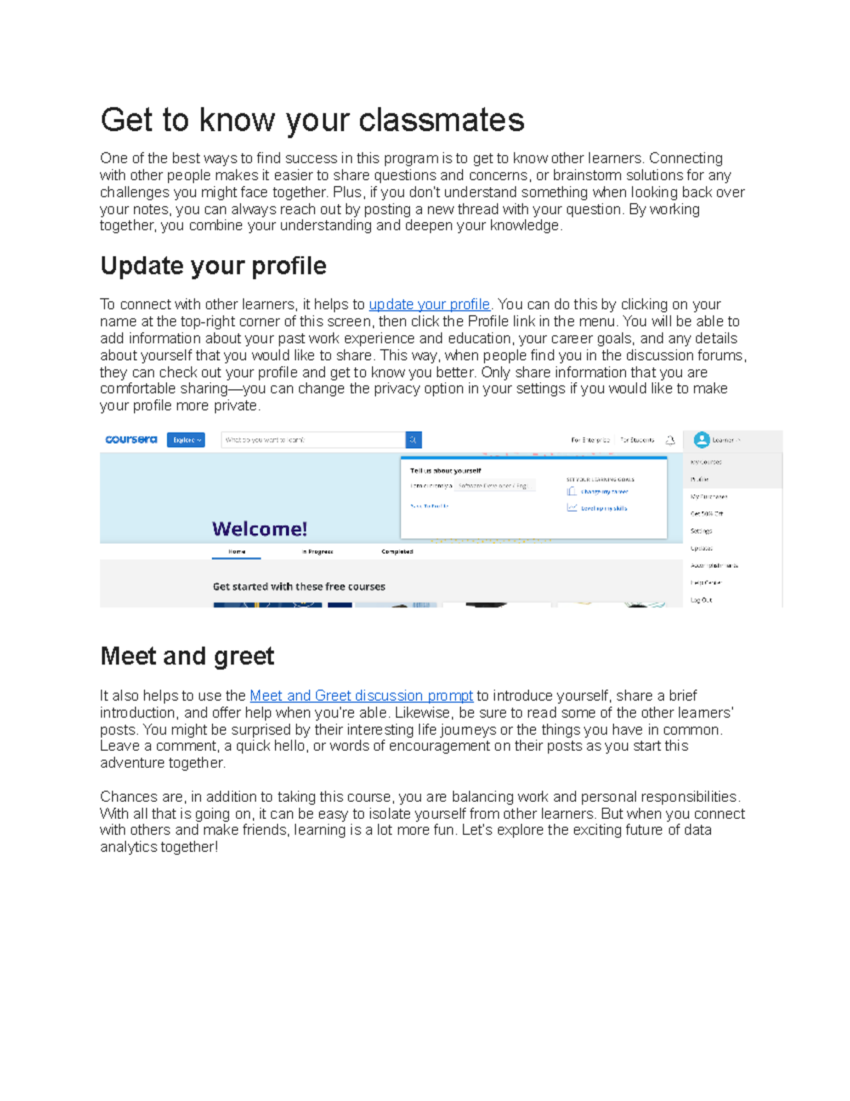 Get to know your classmates - Connecting with other people makes it ...