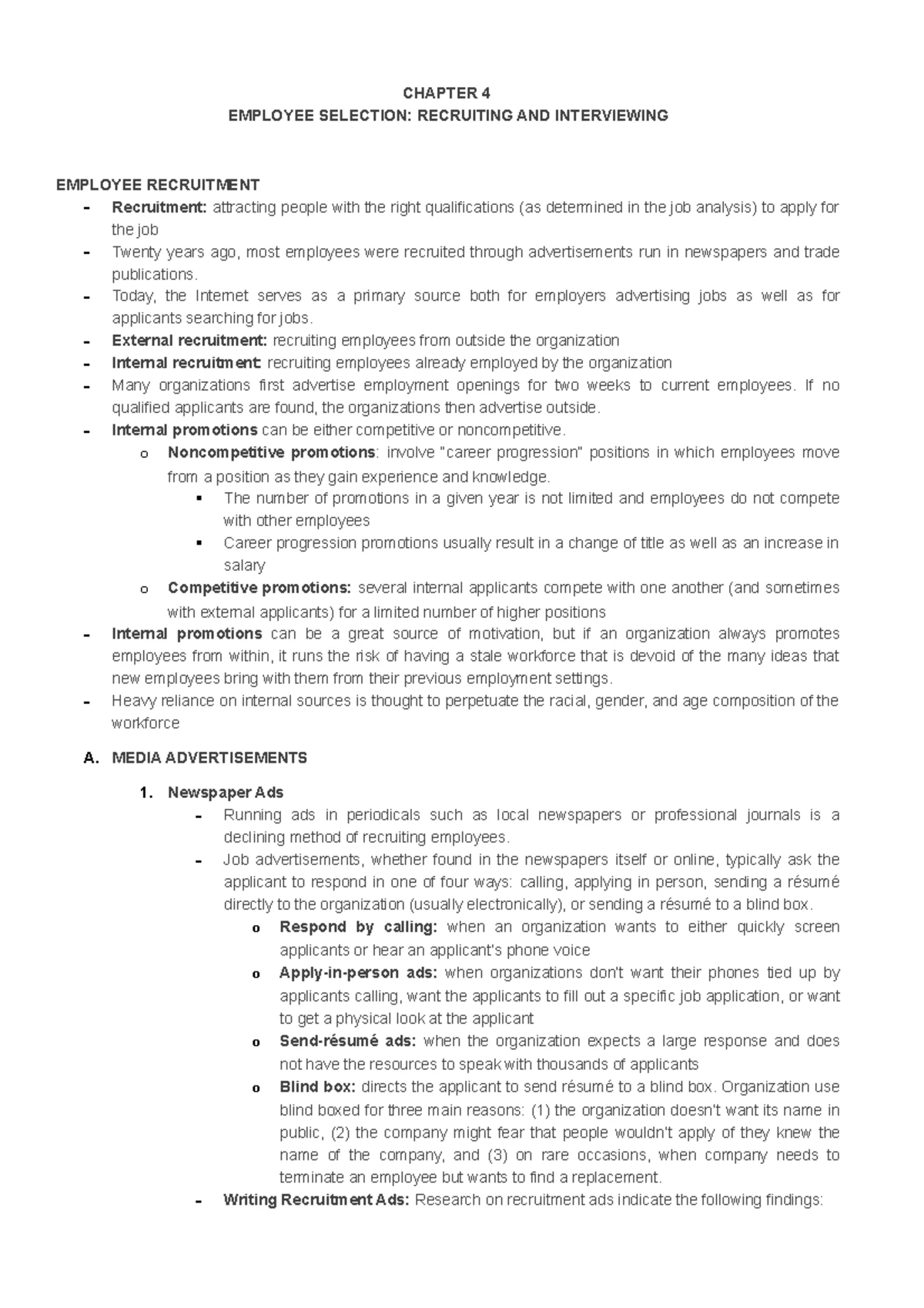 Chapter 6 - Evaluating Selection Techniques and Decisions - CHAPTER 6 EVALUATING SELECTION - Studocu
