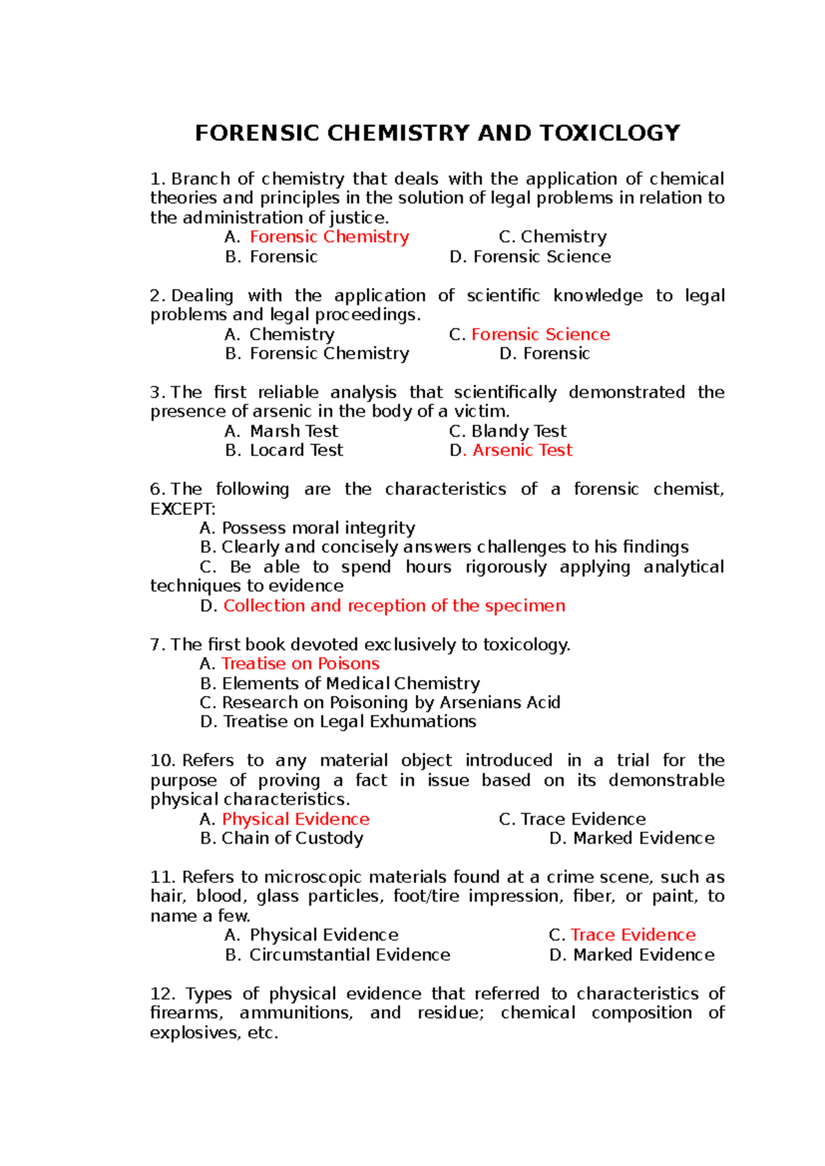 Forensic Chemistry and Toxicology 1: Key Concepts and Applications ...