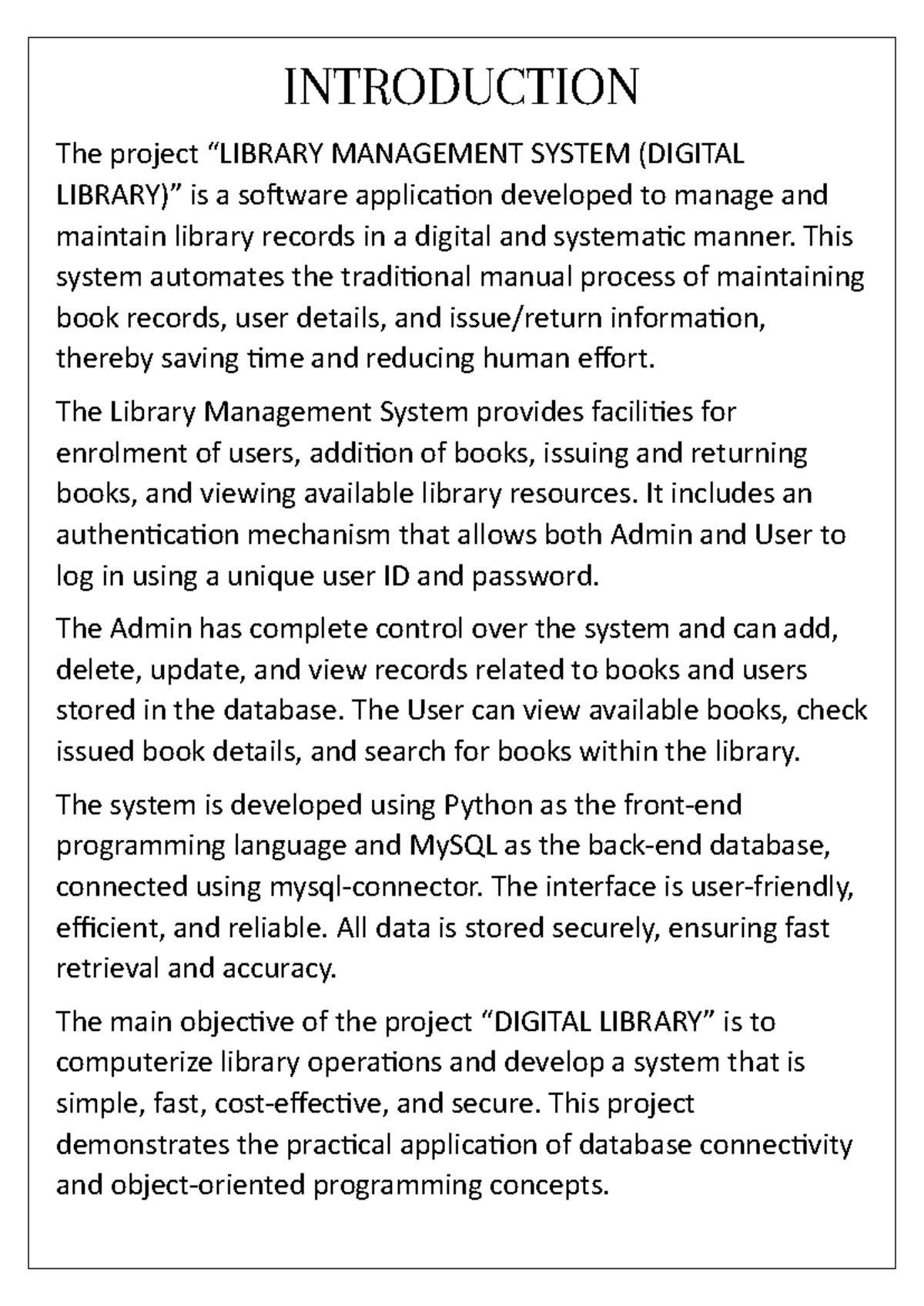 CS Final Project: Library Management System Overview and Requirements ...