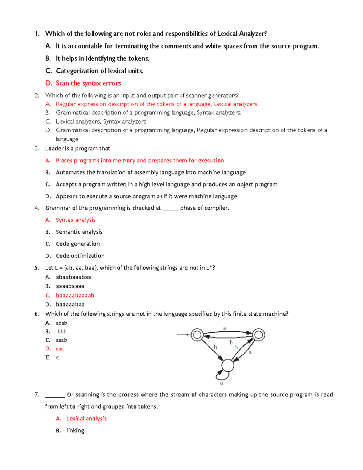 Mid Exam - Principles of Compiler Design (CS101) Study Guide - Studocu