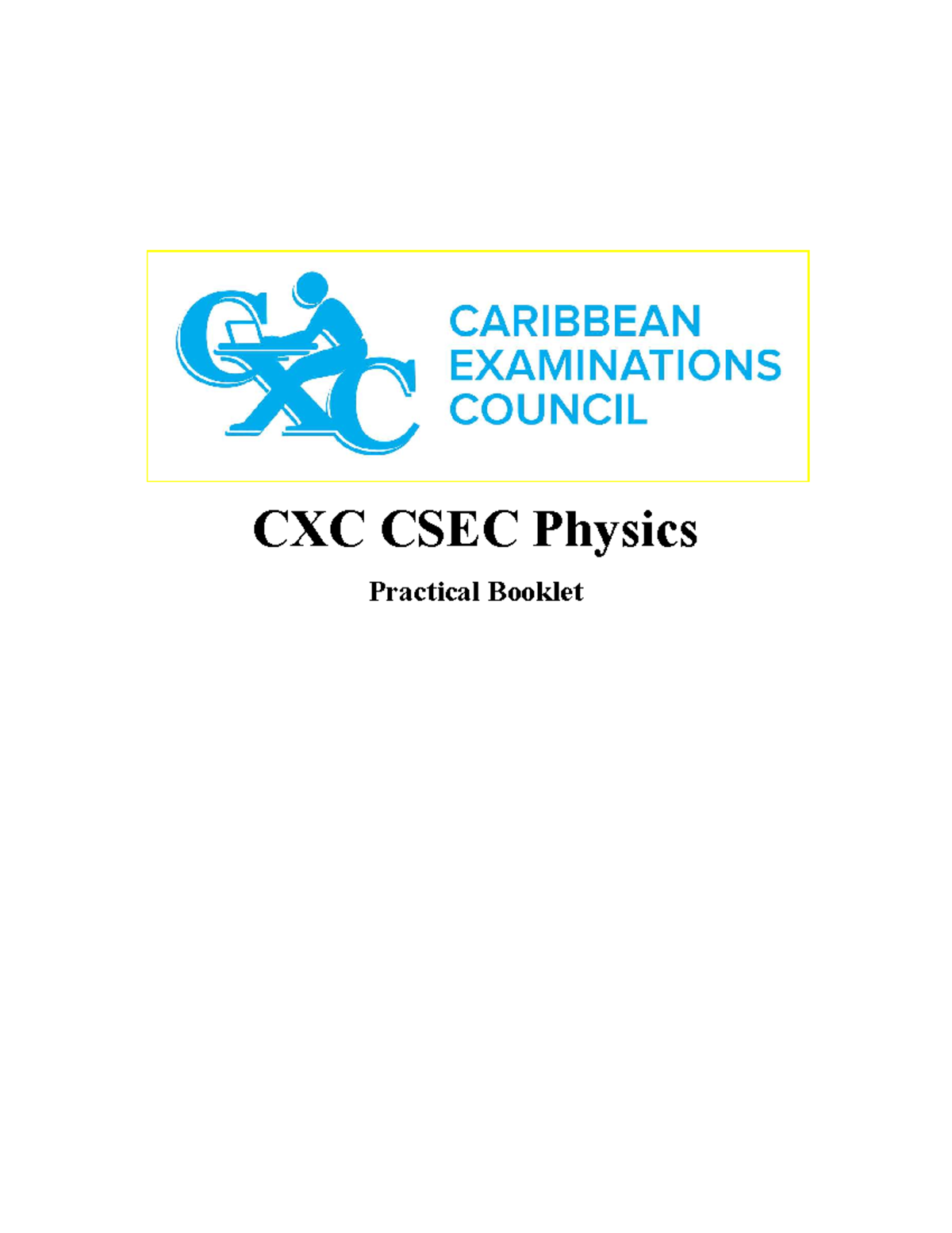 CSEC CXC Physics Practical Booklet for Experiments and Activities - Studocu