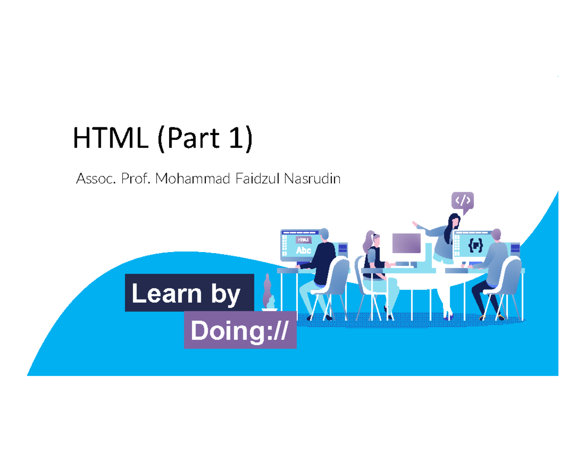 Lecture 1: Introduction to HTML - HyperText Markup Language - Studocu