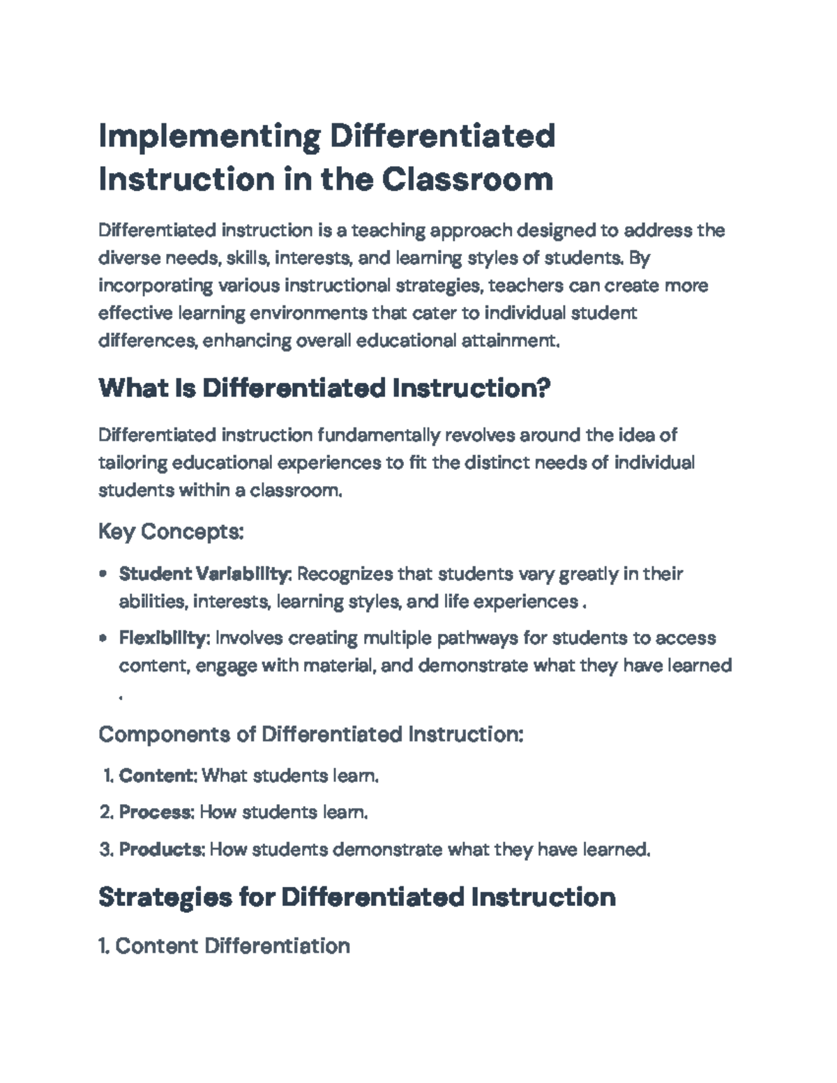 Effective Strategies for Differentiated Instruction in Education ...