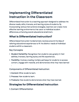 Comprehensive Guide to Differentiated Instruction Strategies ...