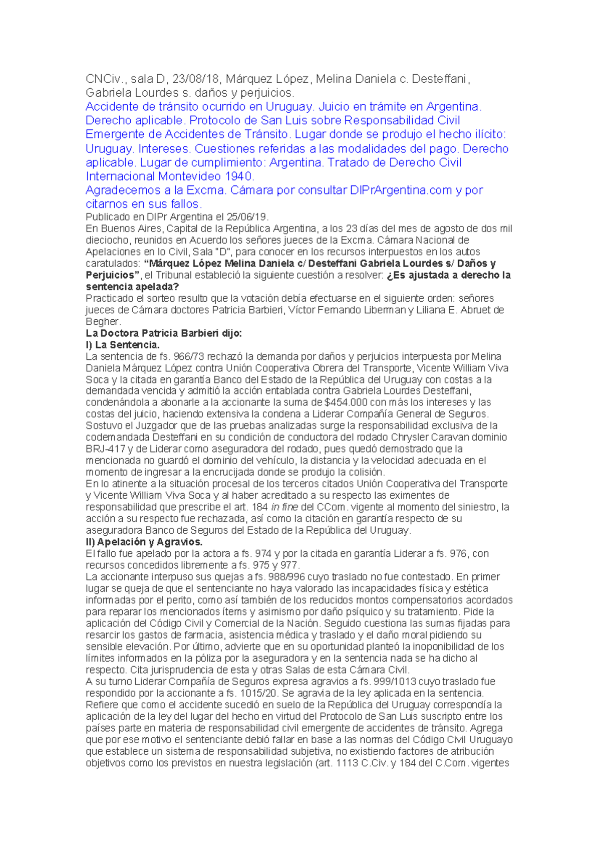 72 - Márquez López, Melina Daniela c. Desteffani - CNCiv., sala D, 23 ...