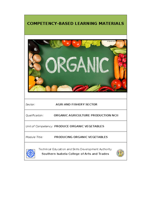 CBLM Carrying OUT Harvest AND Postharvest Operations 5 - COMPETENCY ...