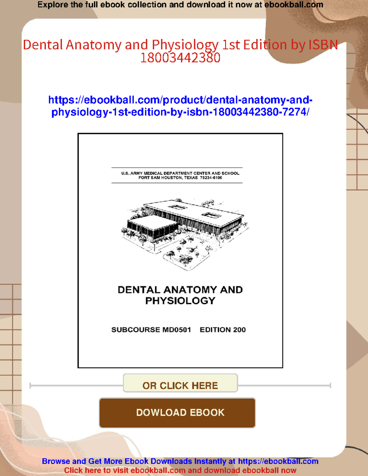 MD0501 - Dental Anatomy and Physiology: Functional Morphology of Teeth ...