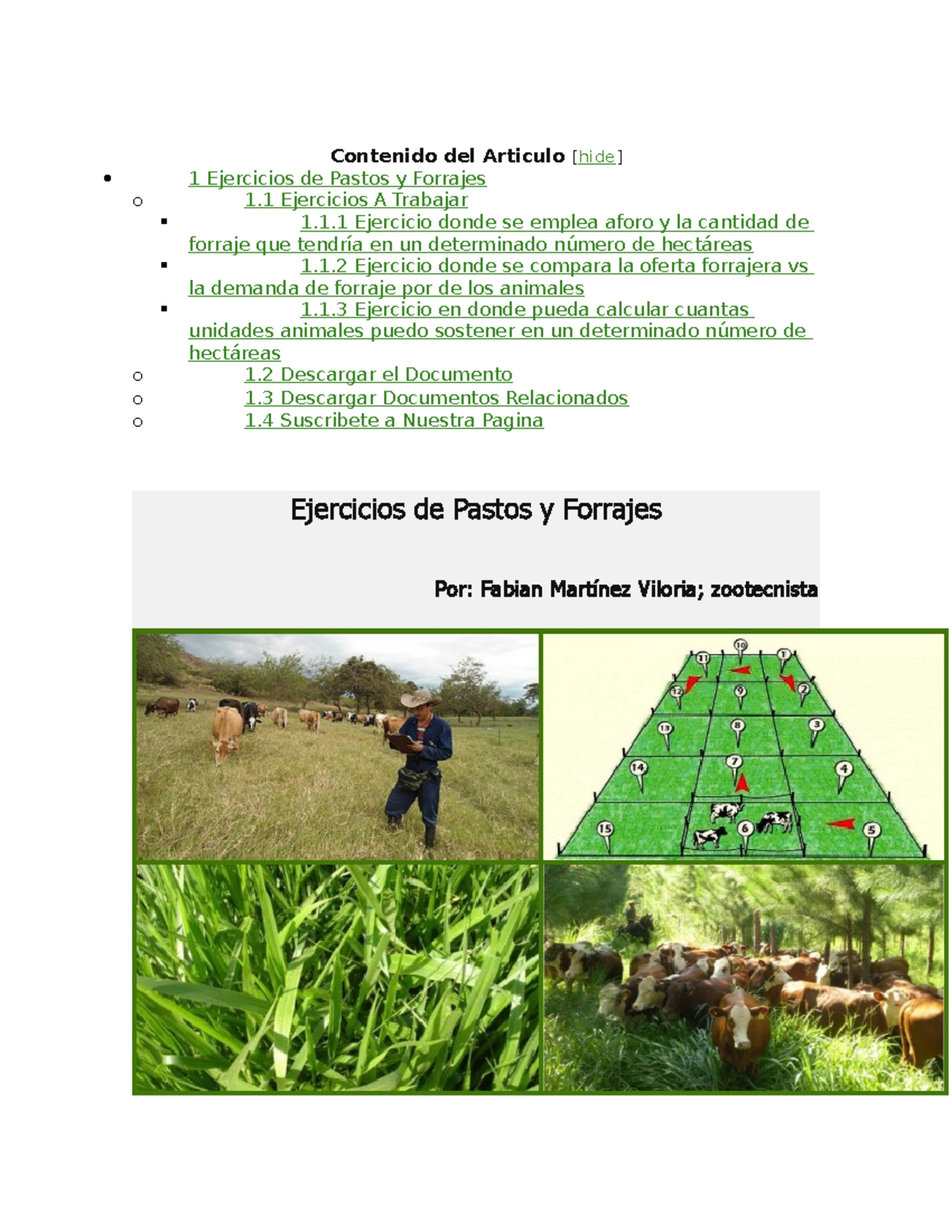 Ejercicios Prácticos sobre Pastos y Forrajes en Ganadería - Studocu