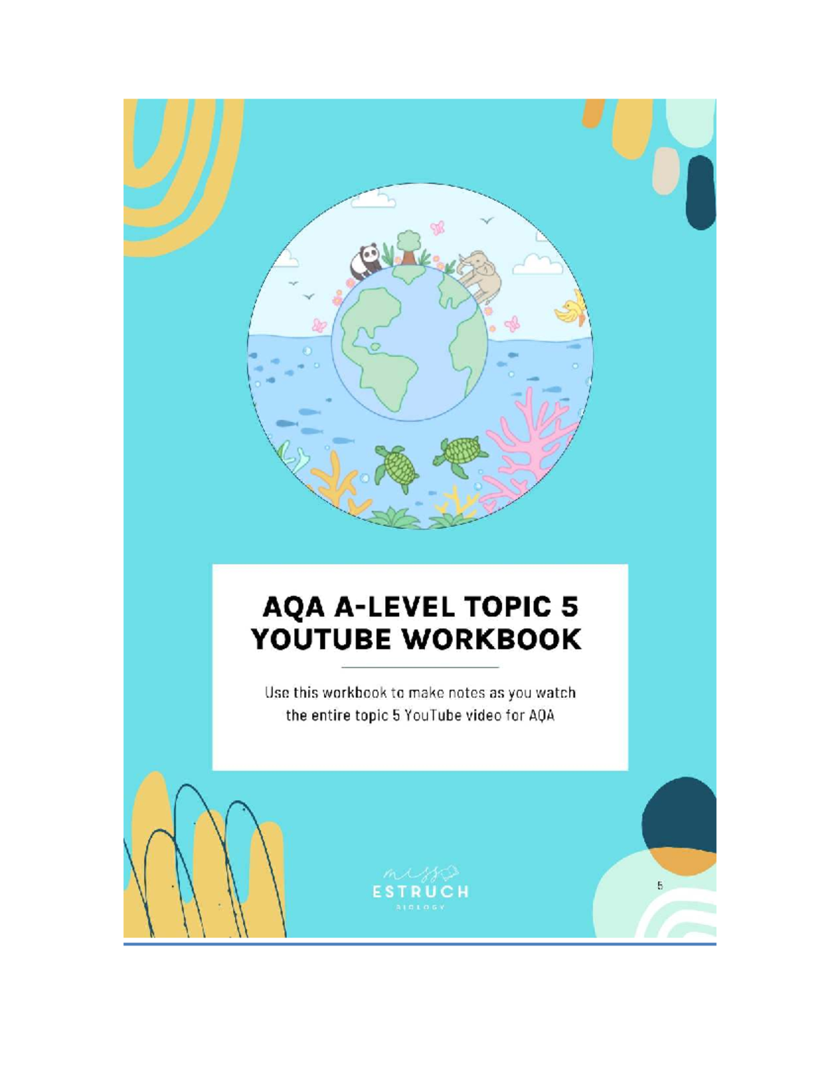 AQA A LEVEL BIO Miss Estruch Topic 5: Photosynthesis & Respiration ...