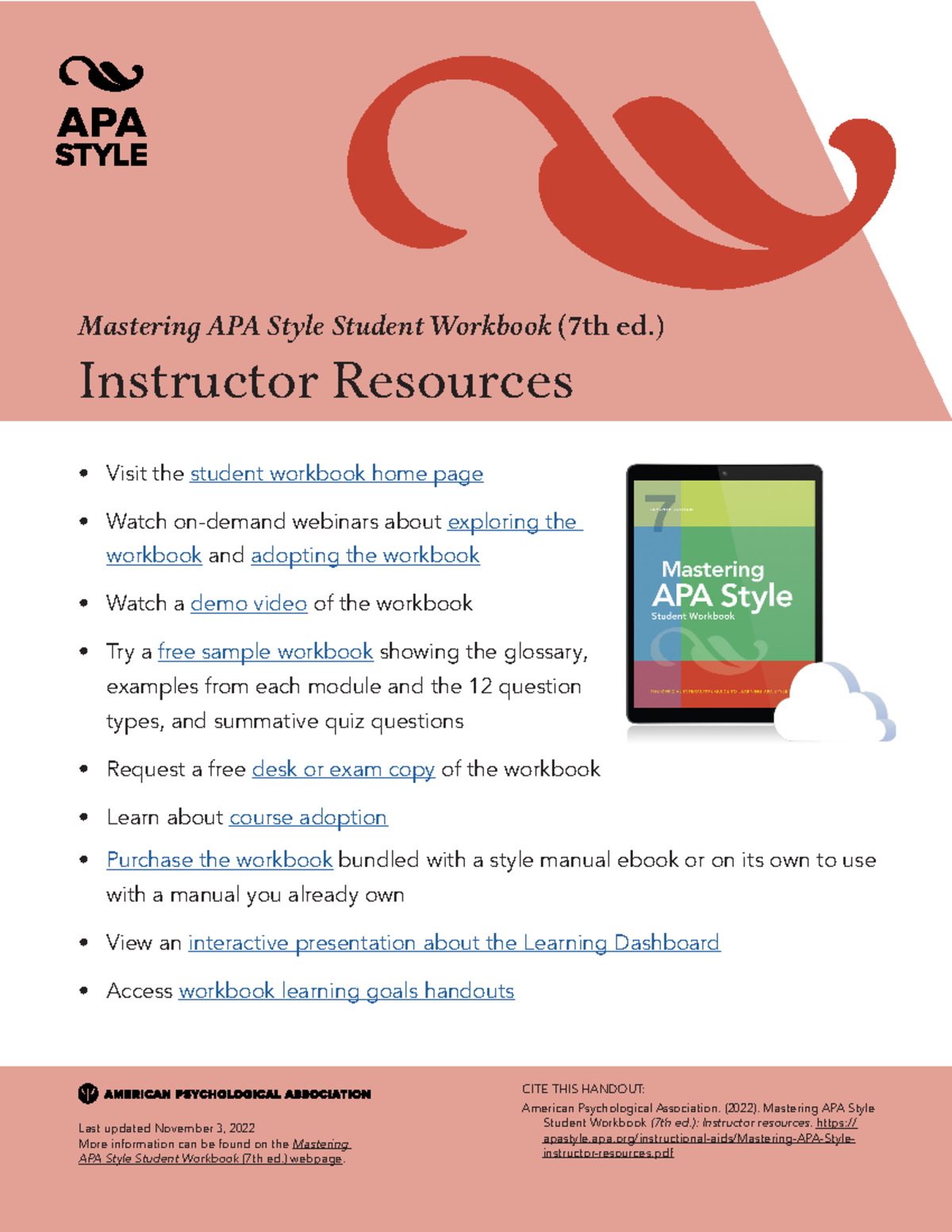 Mastering-apa-style-instructor-resources - Mastering APA Style Student ...