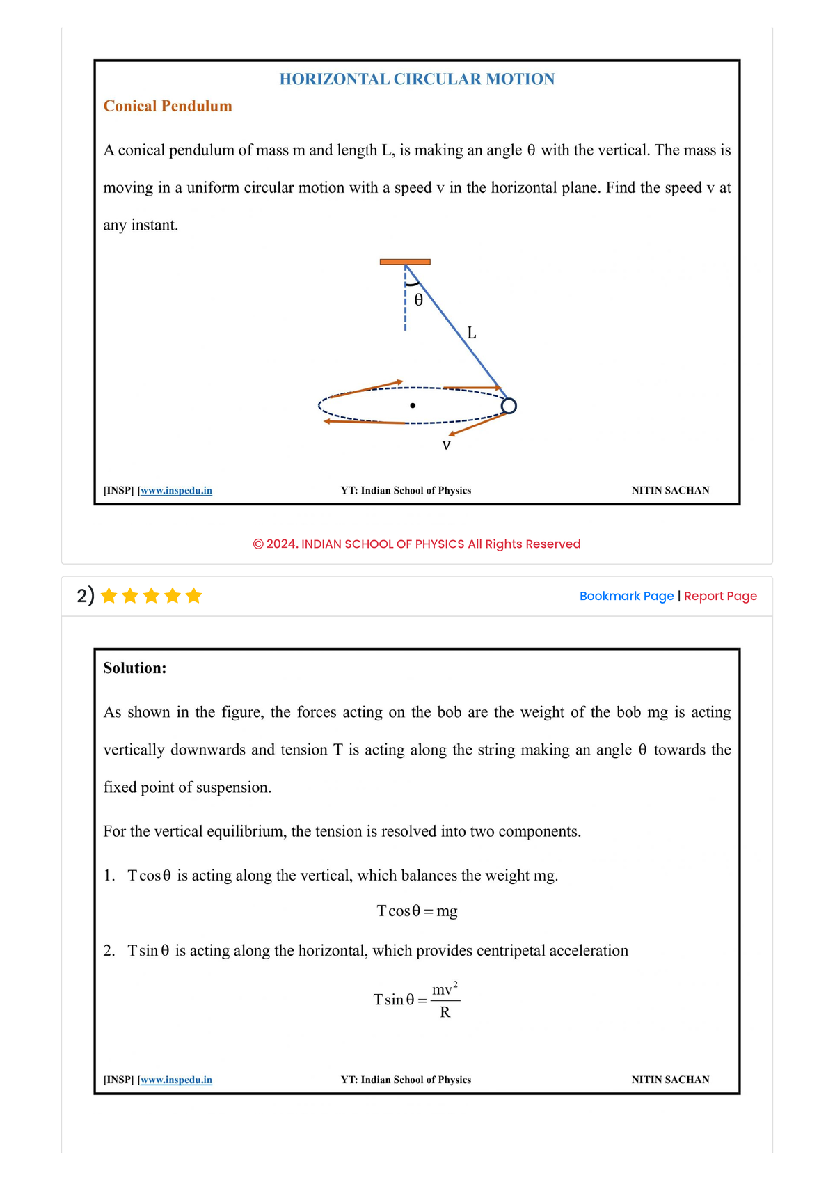 Horizontal Circular Motion: Concepts and Applications in Physics - Studocu