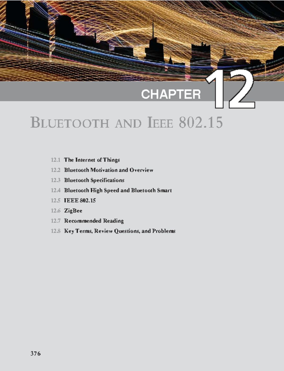 CHAPTER 12: Bluetooth and 802.15 - IoT Overview and Specifications - Studocu