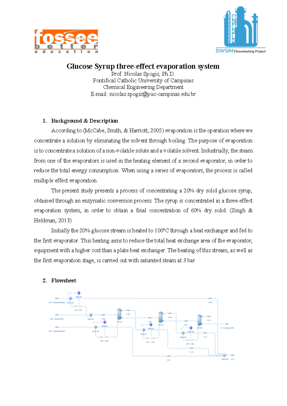 Three-Effect Evaporation of Glucose Syrup - ChE Study - Studocu