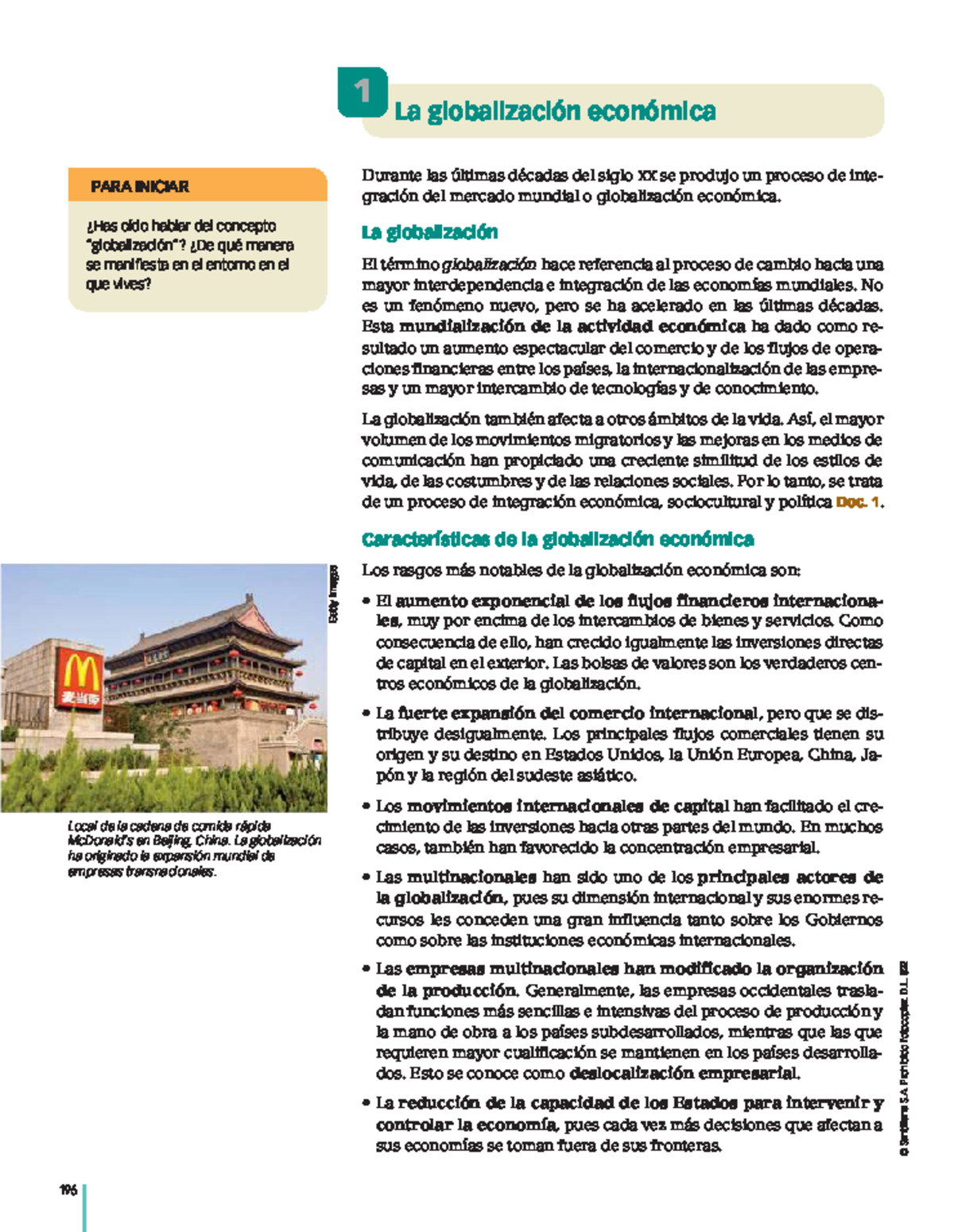 Globalización Económica - CCSS 5° - 2 - Texto Santillana - Studocu