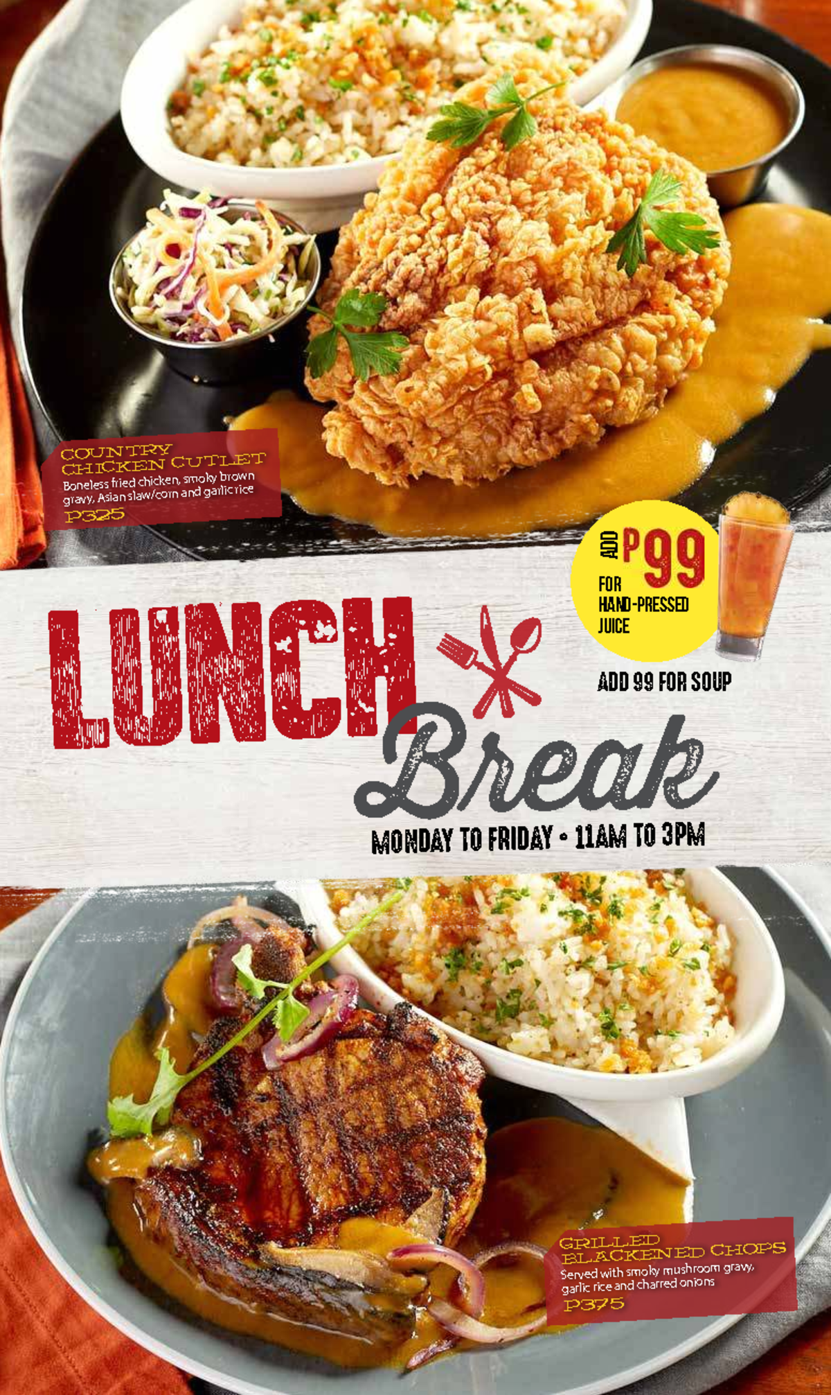 Tgif ph complete menu - N/A - lunch Break for Hand-Pressed Juice add ...