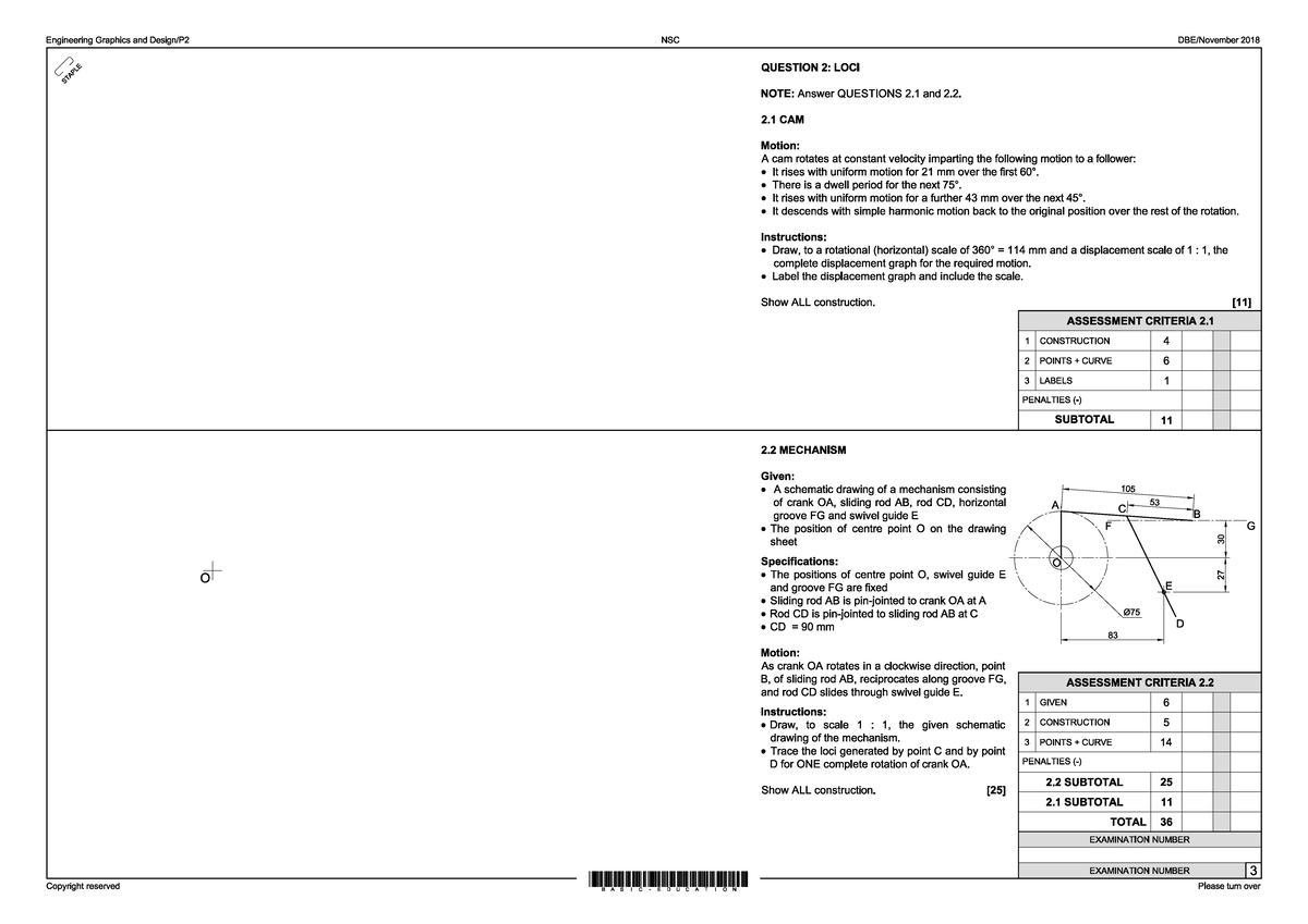Engineering Graphics & Design - Gr 12 - Loci Worksheets and Cam ...