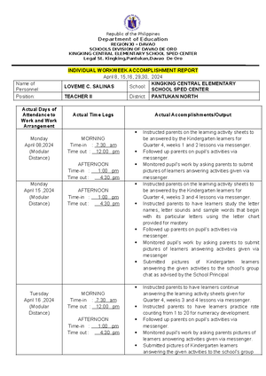 AIP Format (Sample) - ANNUAL INVESTMENT PLAN (AIP) TEMPLATE I ...
