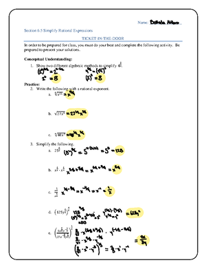 Midterm Review: Multiply and Divide Rational Expressions (MATH 101 ...