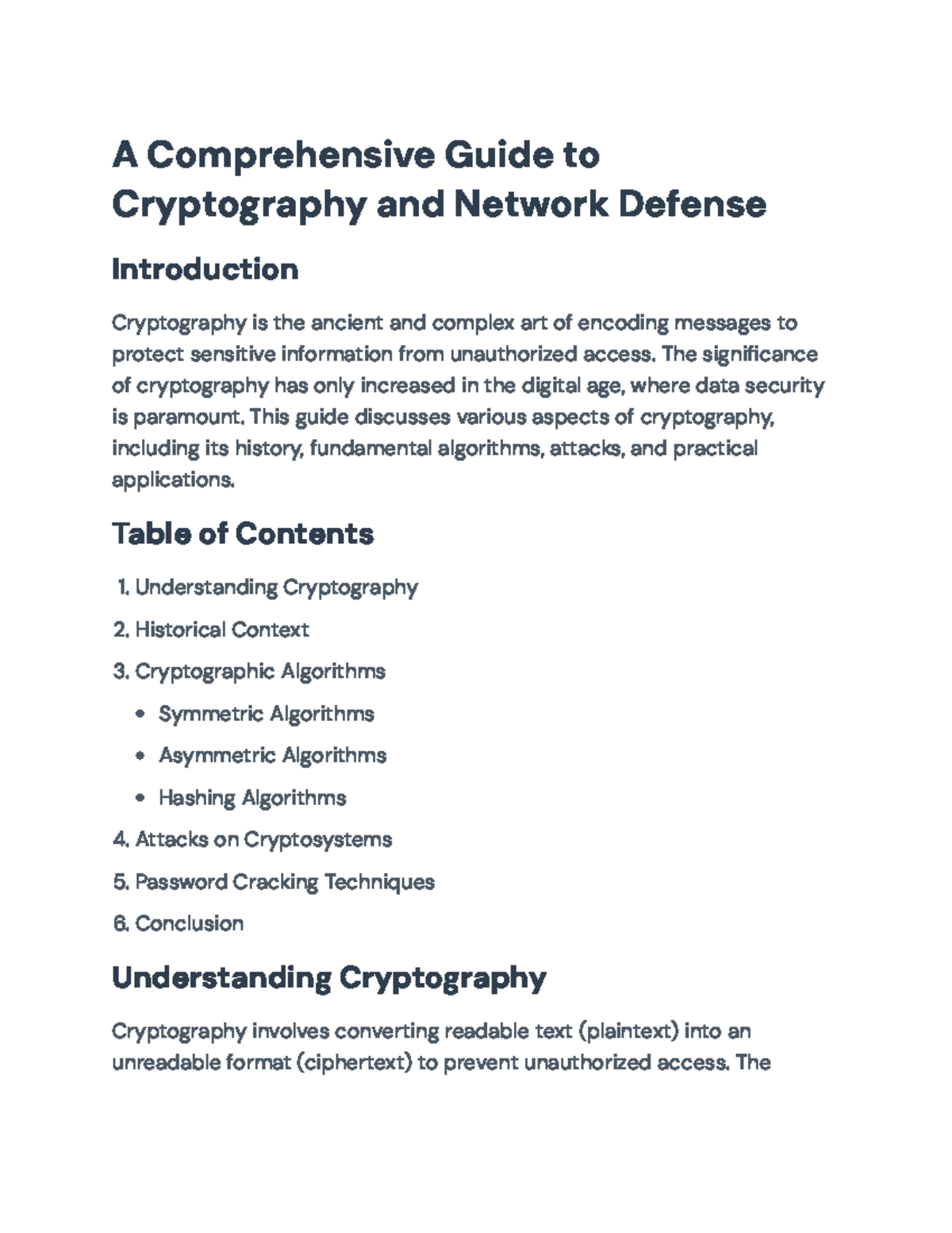 Comprehensive CS101 Guide to Cryptography & Network Defense - Studocu