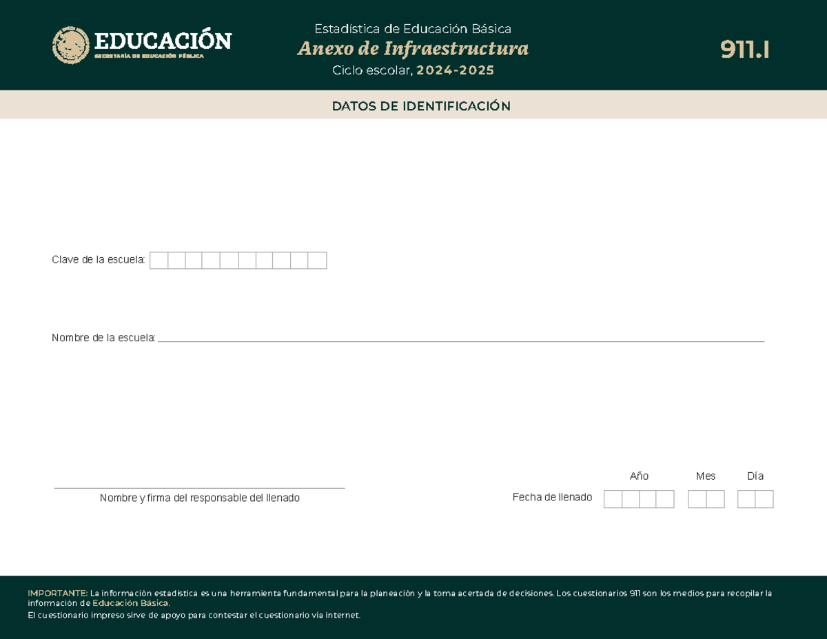 Anexo Infraestructura Educativa 911 - Relevancia y Datos Esenciales ...