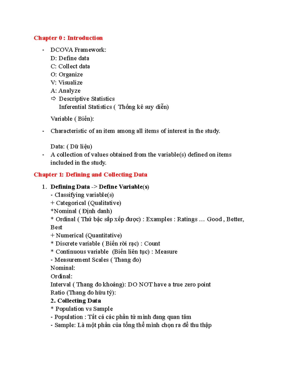 MAS202 - hihi - Chapter 0 : Introduction - DCOVA Framework: D: Define ...