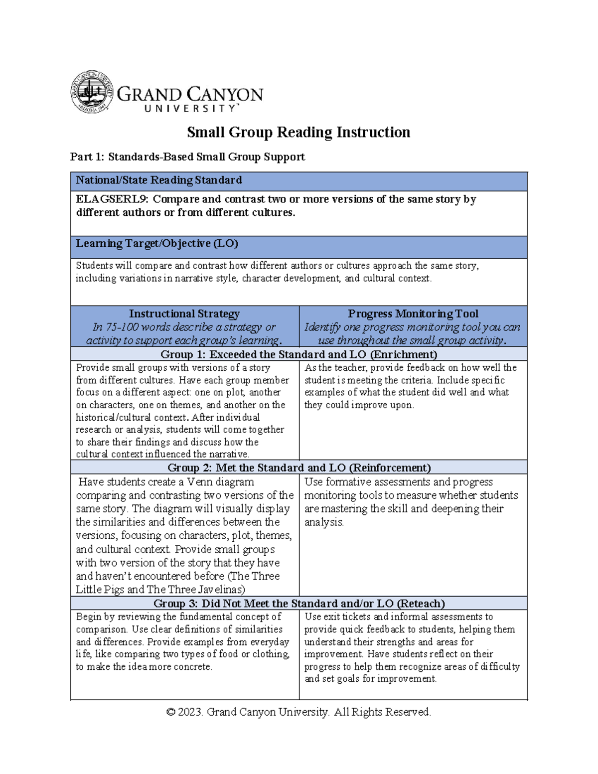 ELM 580 RS T2 Small Group Instruction - Small Group Reading Instruction ...