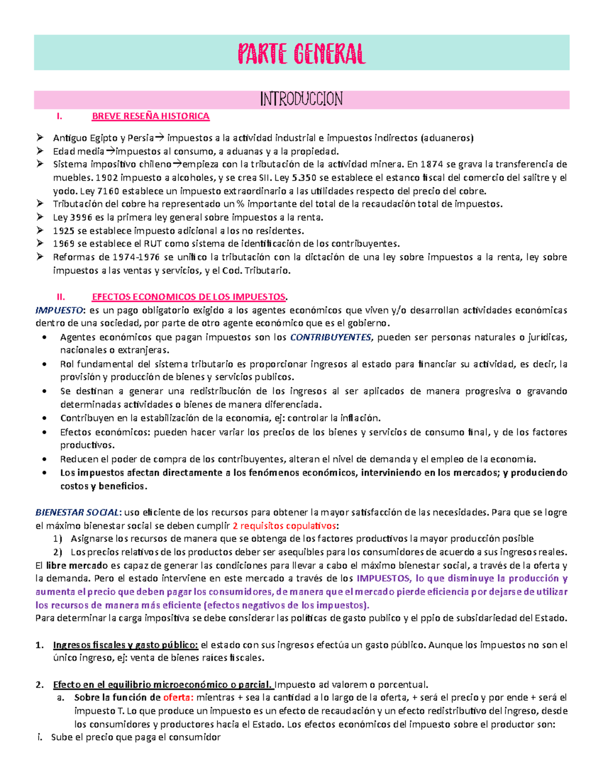 Resumen Tributario - Apunte (Curso: DERECHO TRIBUTARIO) - Studocu