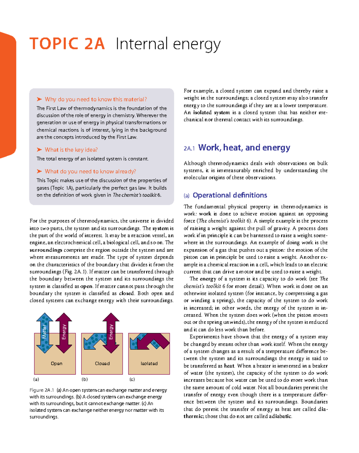 Work and Internal Energy: Understanding Topic 2A in Thermodynamics ...