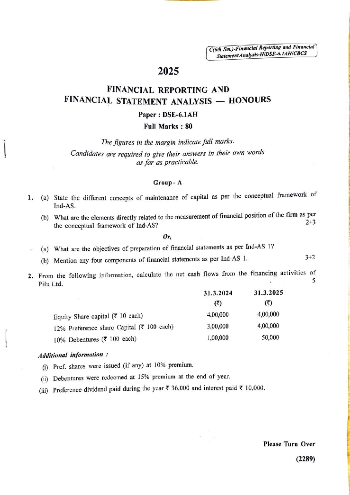 C(6th Reporting and Financial IAHICBCS 2025 Financial Reporting Exam ...