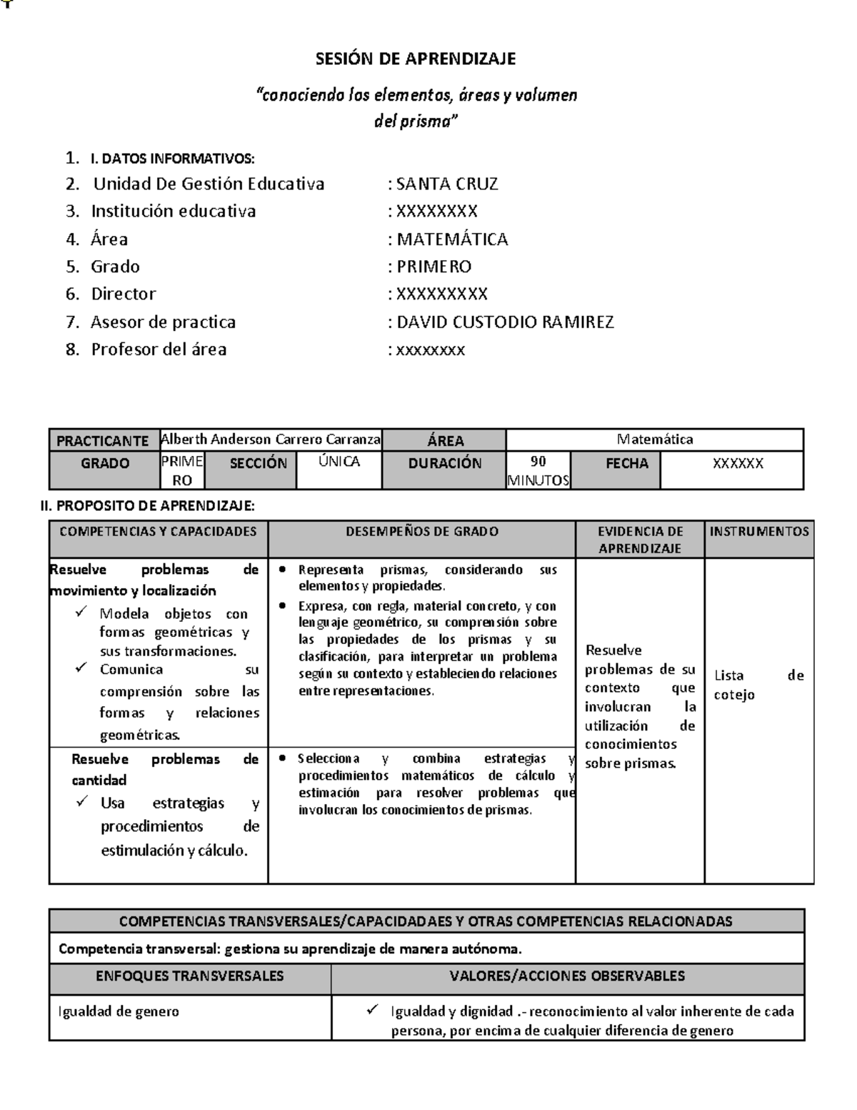 Sesion Prismas alber - Jdjdk - SESI”N DE APRENDIZAJE “conociendo los ...