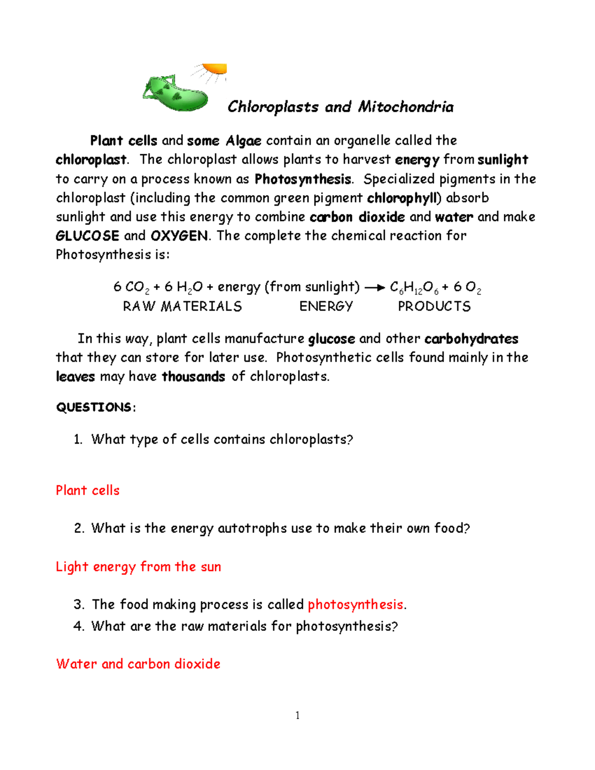 Chloroplasts and Mitochondria Coloring.docx - Chloroplasts and ...